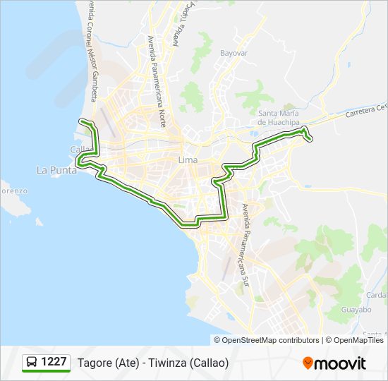 Ruta 1227: horarios, paradas y mapas - Tagore (Ate) - Tiwinza (Callao ...
