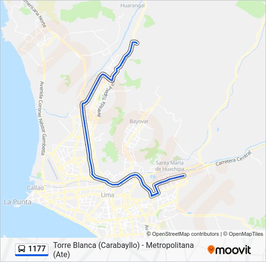 Ruta 1177: horarios, paradas y mapas - Torre Blanca (Carabayllo ...