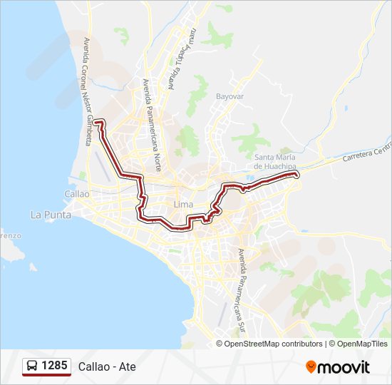 Ruta 1285: horarios, paradas y mapas - Callao - Ate (Actualizado)