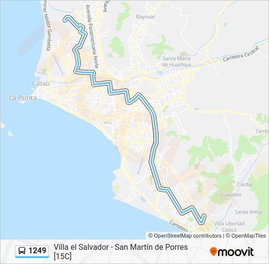 1249 Route: Schedules, Stops & Maps - Av. Lima (Villa El Salvador ...
