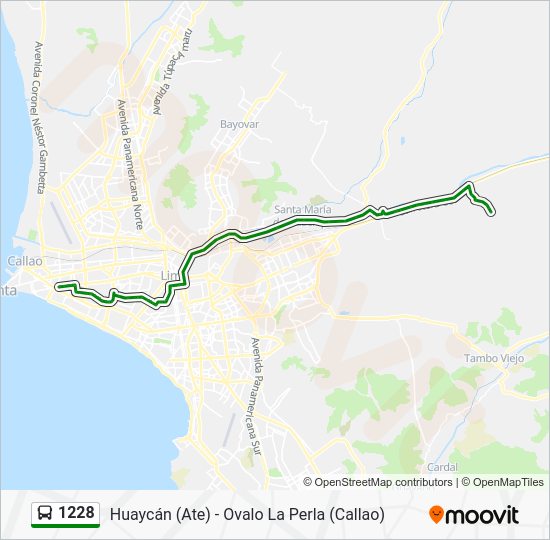 1228 Route: Schedules, Stops & Maps - Huaycán (Ate) - Ovalo La Perla ...