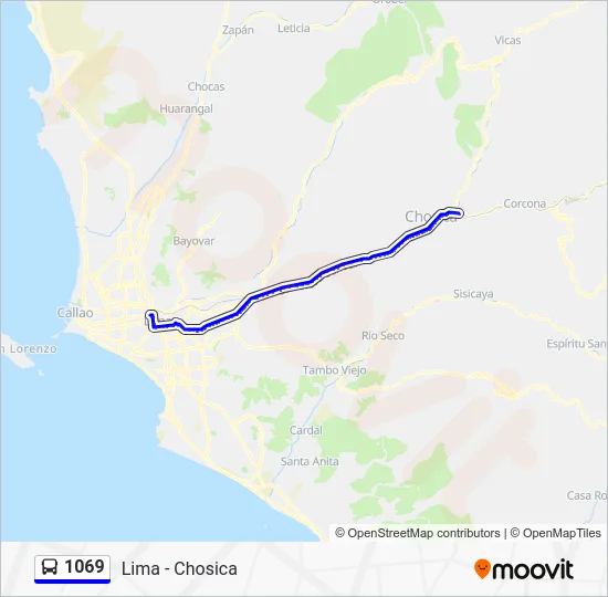 Ruta 1069: horarios, paradas y mapas - Lima - Chosica (Actualizado)