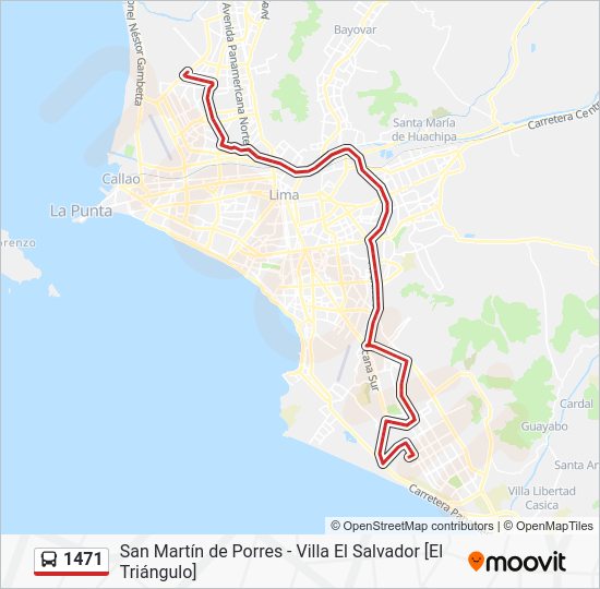 1471 Route: Schedules, Stops & Maps - Los Alisos (San Martin De Porres ...