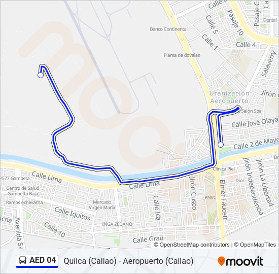 Ruta AED 04: horarios, paradas y mapas - Quilca (Callao) - Aeropuerto ...