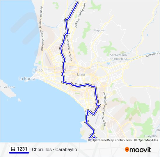 1231 Route: Schedules, Stops & Maps - Chorrillos - Carabayllo (Updated)
