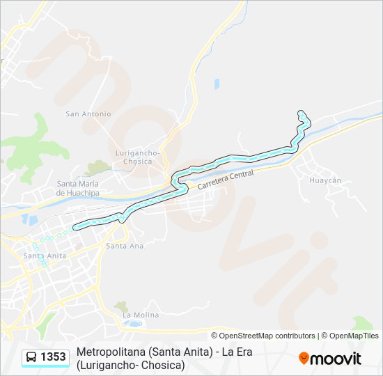 Ruta 1353: horarios, paradas y mapas - Santa Anita - La Era (Actualizado)