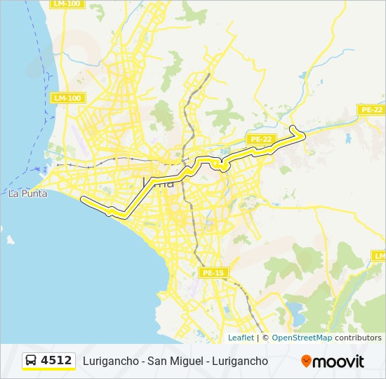 Ruta 4512: horarios, paradas y mapas - Sta. Anita - San Miguel - Sta. Anita
