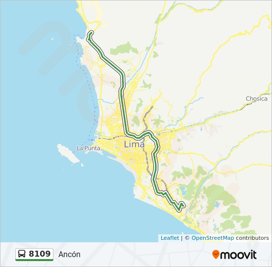 Ruta 8109: horarios, paradas y mapas - Ancón