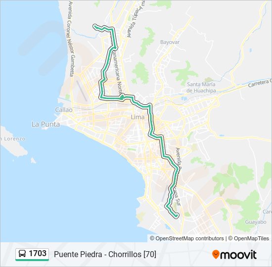 Ruta 1703: horarios, paradas y mapas - Pumacahua (Chorrillos ...