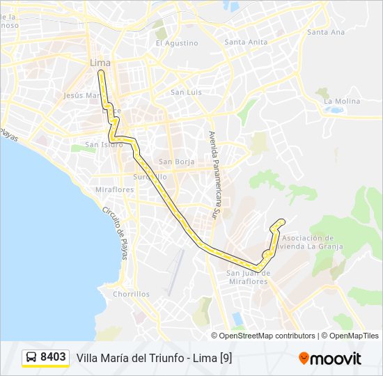 Ruta 8403: horarios, paradas y mapas - San Gabriel (Villa María Del ...