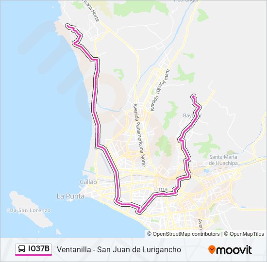 Ruta io37b: horarios, paradas y mapas - Ventanilla - S.J.L. (Actualizado)