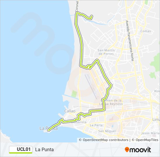 Ruta ucl01: horarios, paradas y mapas - La Punta (Actualizado)
