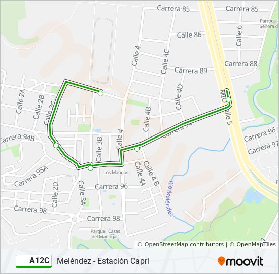 Ruta a12c: horarios, paradas y mapas - Kr 92 Entre Cl 4 Y 3a‎→Melendez ...
