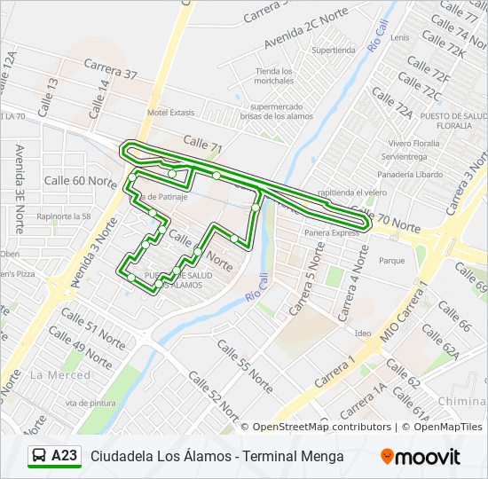 Ruta a23: horarios, paradas y mapas - Terminal Menga A4‎→Terminal Menga ...