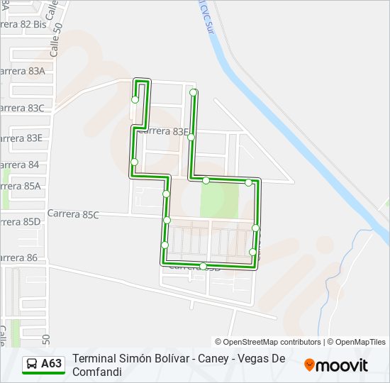 Ruta a63: horarios, paradas y mapas - Cl 54 Entre Kr 83e Y 83c‎→Cl 53 ...