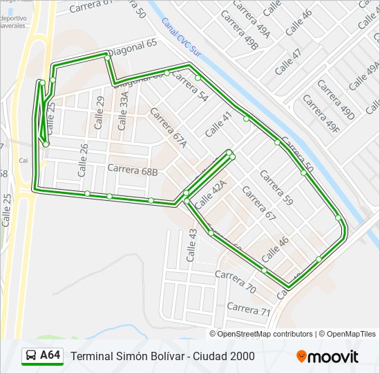 a64 Route: Schedules, Stops & Maps - Terminal Simón Bolívar C8‎→ ...