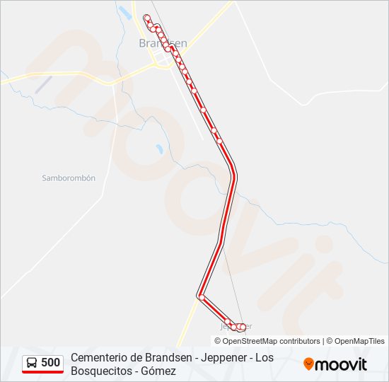 Ruta 500: horarios, paradas y mapas - Jeppener - Cementerio De Brandsen ...