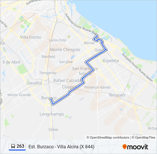 Ruta 263: horarios, paradas y mapas - Est. Burzaco - Villa Alcira (X ...