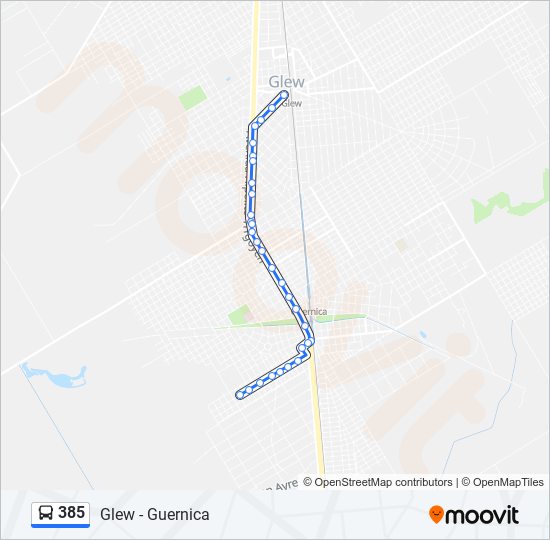 Ruta 385: horarios, paradas y mapas - San Martín - Glew (Actualizado)