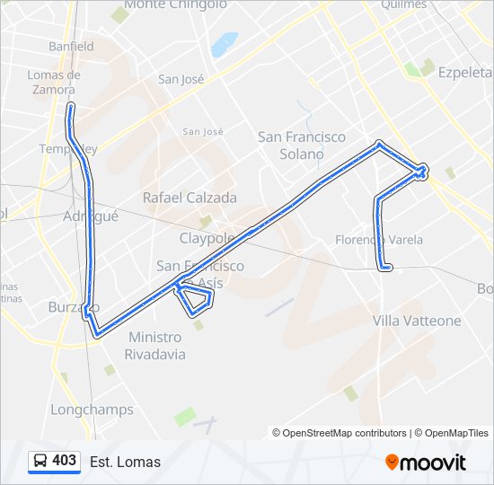 Ruta 403: horarios, paradas y mapas - Est. Lomas (Actualizado)
