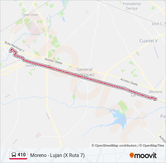 Ruta 410: horarios, paradas y mapas - Moreno - Lujan (X Ruta 7 ...