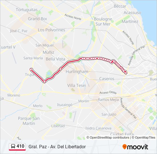 Ruta 410: horarios, paradas y mapas - Gral. Paz - Av. Del Libertador ...