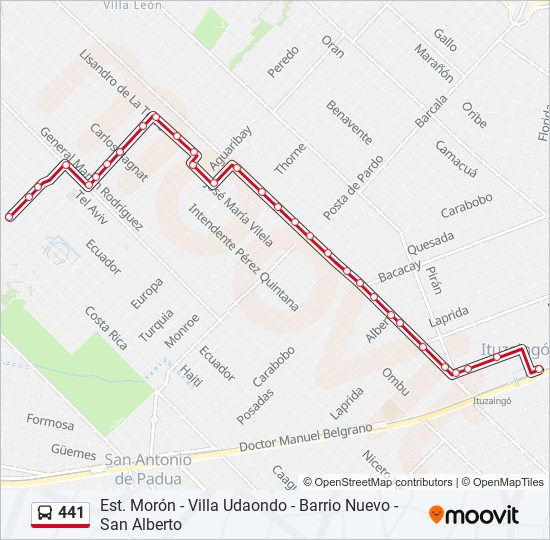 Ruta 441: horarios, paradas y mapas - F: Ituzaingó - San Alberto ...