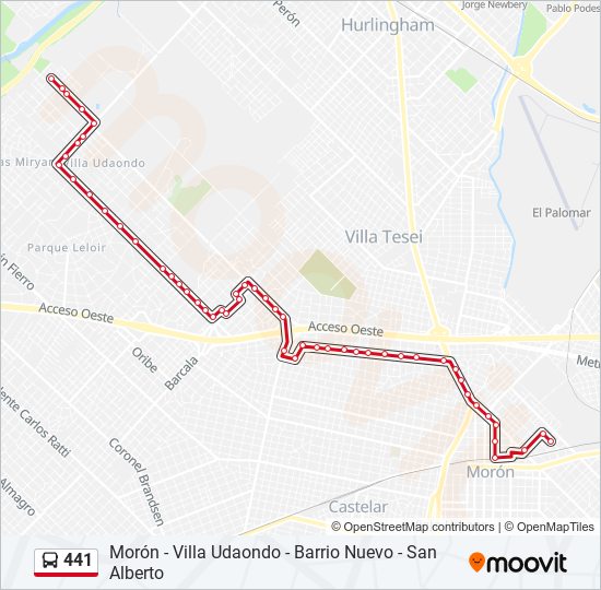 Ruta 441: horarios, paradas y mapas - E: Morón - B. Nuevo X La Refalosa ...