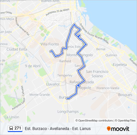 Ruta 271: horarios, paradas y mapas - Ra - Est. Burzaco - Lomas (X Alto ...