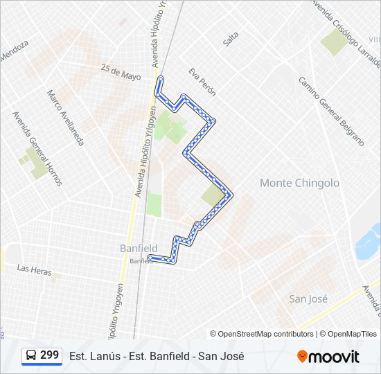 Ruta 299: horarios, paradas y mapas - Rc - Est. Lanús - Est. Banfield ...