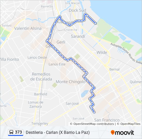 Ruta 373: horarios, paradas y mapas - Destileria - Carlan (X Barrio La ...