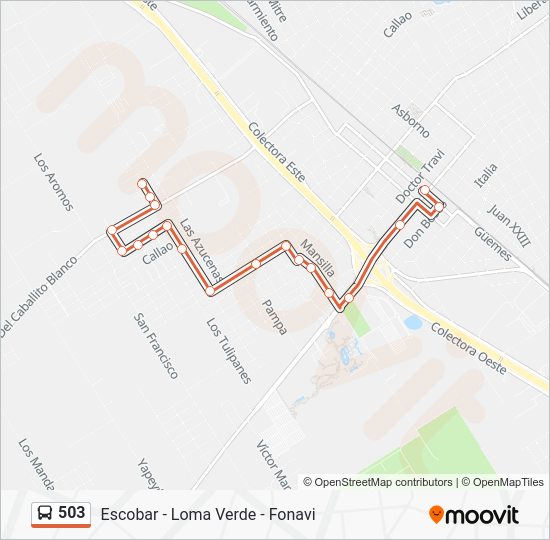 Ruta 503: horarios, paradas y mapas - B° Lambertucci - Est. Escobar ...