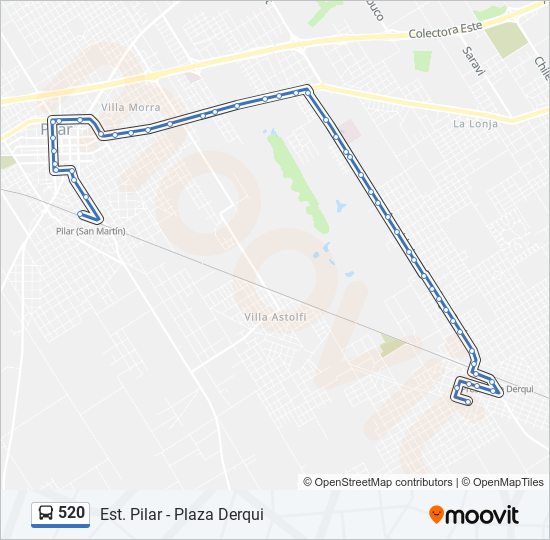 520 Route: Schedules, Stops & Maps - Est. Pilar - Plaza Derqui (Updated)