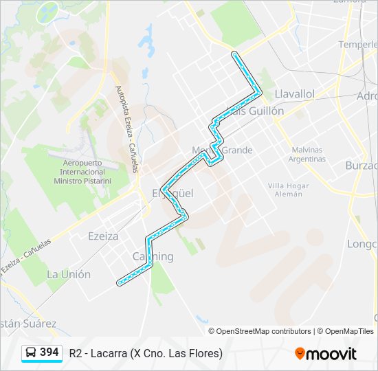Ruta 394: horarios, paradas y mapas - R2 - Lacarra (X Cno. Las Flores ...