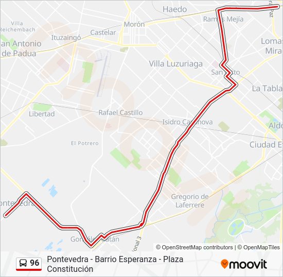 Ruta 96: horarios, paradas y mapas - E: Pontevedra (Actualizado)