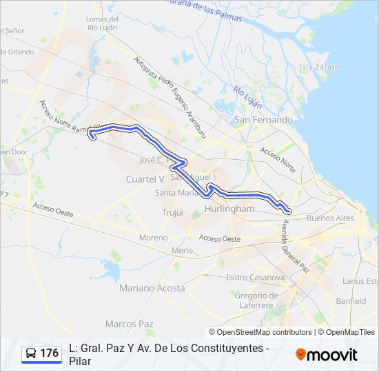 Ruta 176: horarios, paradas y mapas - L: Gral. Paz Y Av. De Los ...