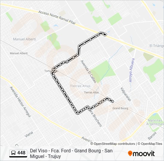 448 Route: Schedules, Stops & Maps - R1: Est. Grand Bourg - Fonavi ...