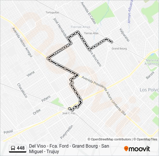 Ruta 448: horarios, paradas y mapas - R2: Est. Grand Bourg - Est. Jose ...