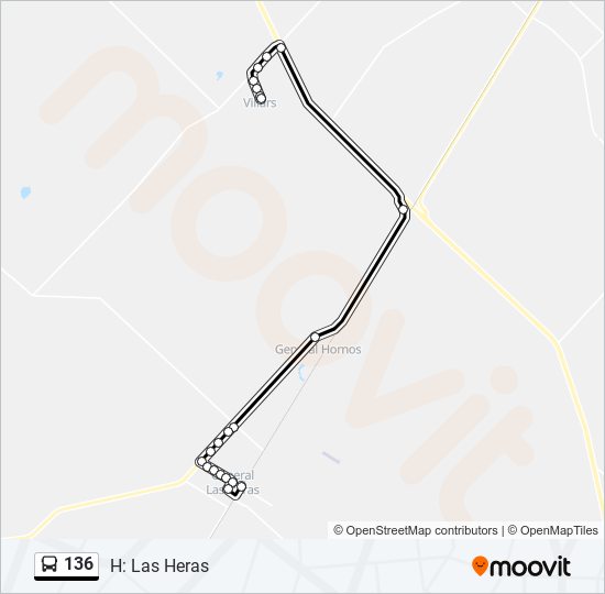 Ruta 136: horarios, paradas y mapas - H: Las Heras (Actualizado)