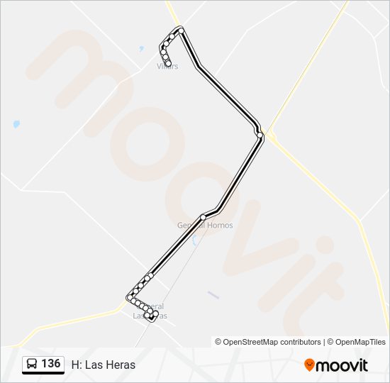 Ruta 136: horarios, paradas y mapas - H: Las Heras (Actualizado)