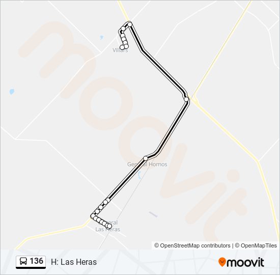 Ruta 136: horarios, paradas y mapas - H: Las Heras (Actualizado)