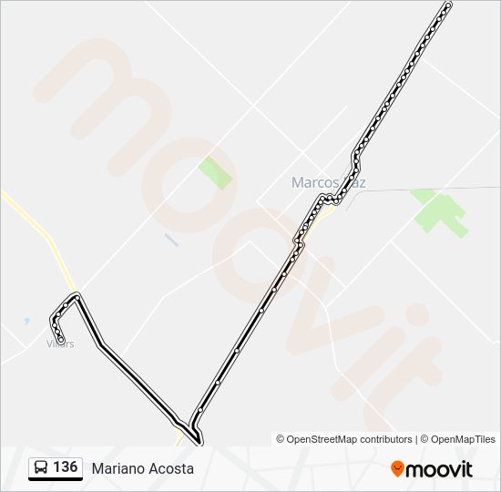 136 Route: Schedules, Stops & Maps - Mariano Acosta (Updated)