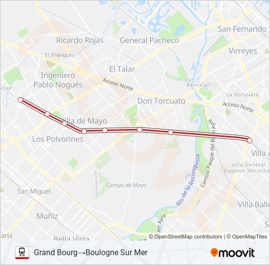 Ruta belgrano norte: horarios, paradas y mapas - Grand Bourg‎→Boulogne ...