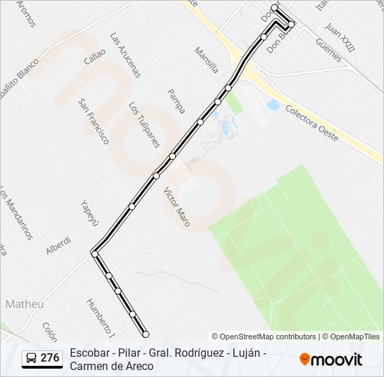 Ruta 276: horarios, paradas y mapas - R11 - Saboya - Escobar (Actualizado)