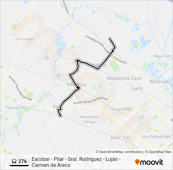 276 Route: Schedules, Stops & Maps - R9 - Est. Pilar - Cementerio (X ...