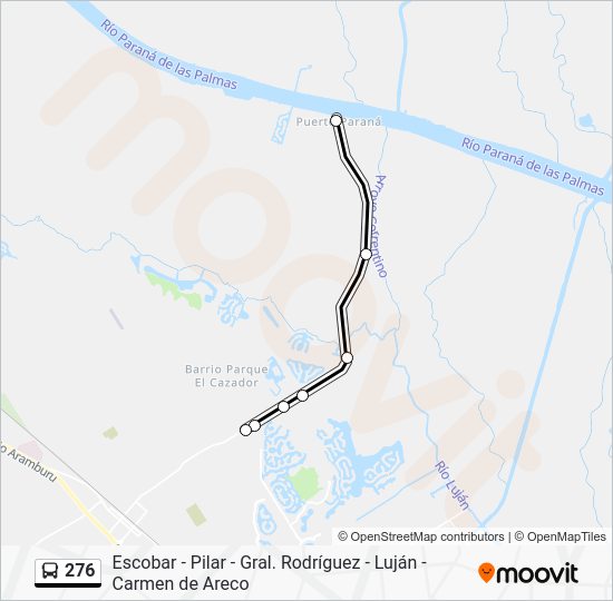 Ruta 276: horarios, paradas y mapas - R15 - Cazador - Paraná De Las ...