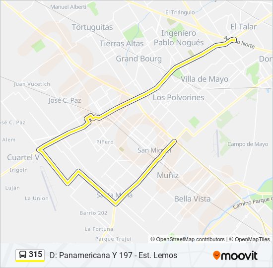 Ruta 315: horarios, paradas y mapas - D: Panamericana Y 197 - Est ...