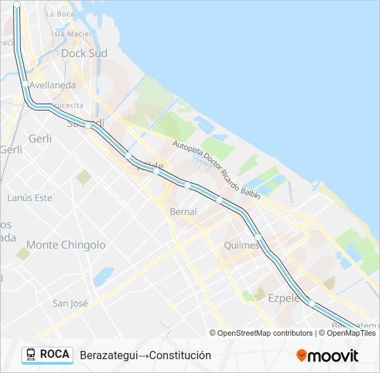 Ruta ROCA: horarios, paradas y mapas - Berazategui‎→Constitución ...