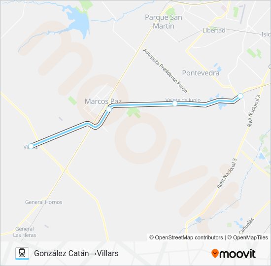 Ruta belgrano sur: horarios, paradas y mapas - González Catán‎→Villars ...