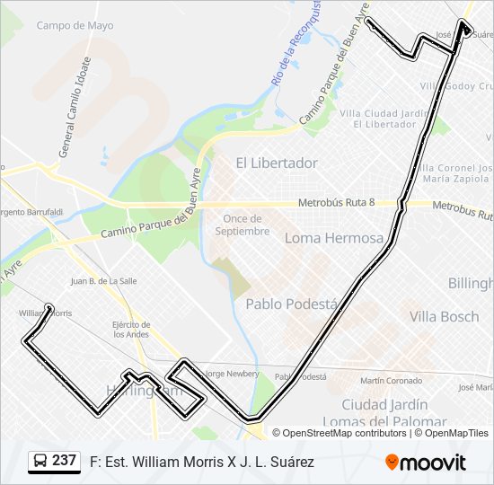 Ruta 237: horarios, paradas y mapas - F: Est. William Morris X J. L ...